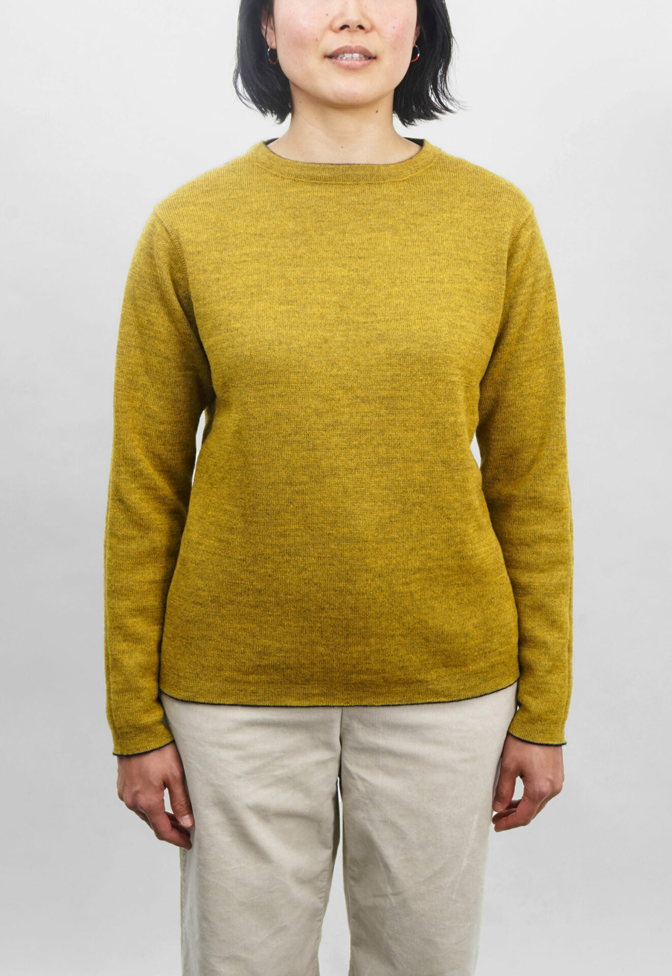 Yellow Navy Alpaca Women's Sweater by REH (GERMANY) Berlin
